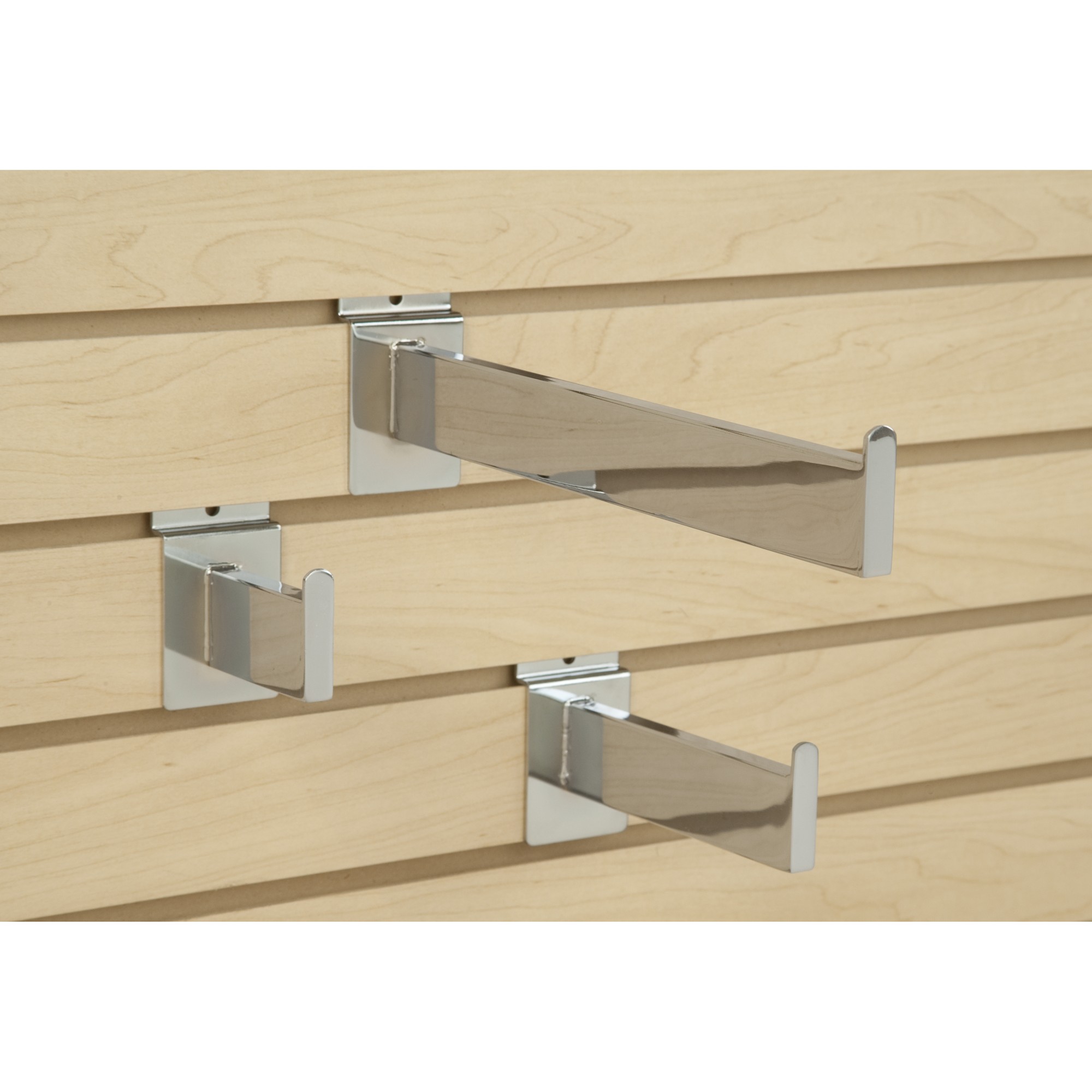 Chrome Slatwall Rectangular Faceout 6" | Slatwall Rectangular Tube ...